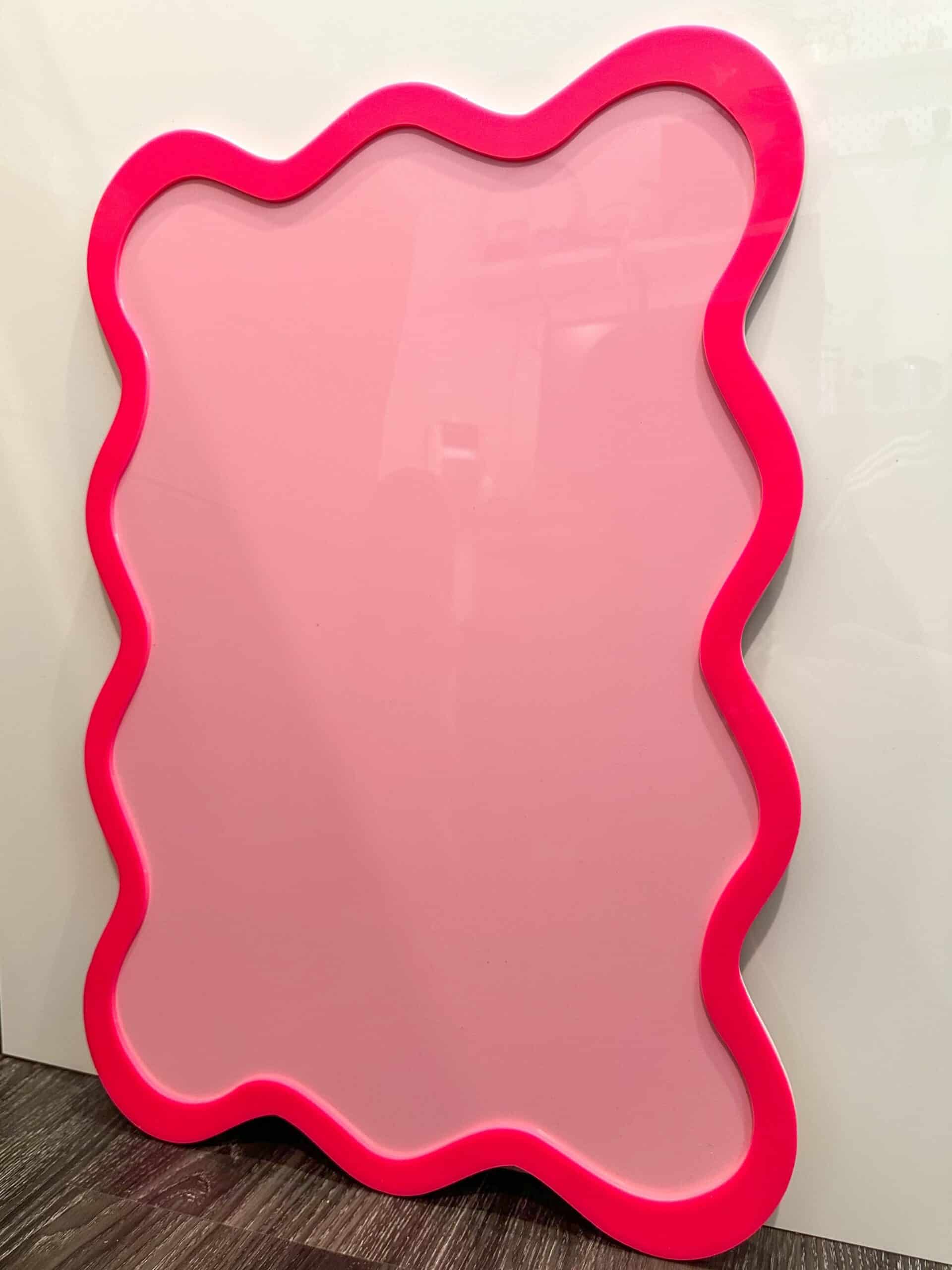 Wave Acrylic Event Board Sign with Border | Blank or Engraved